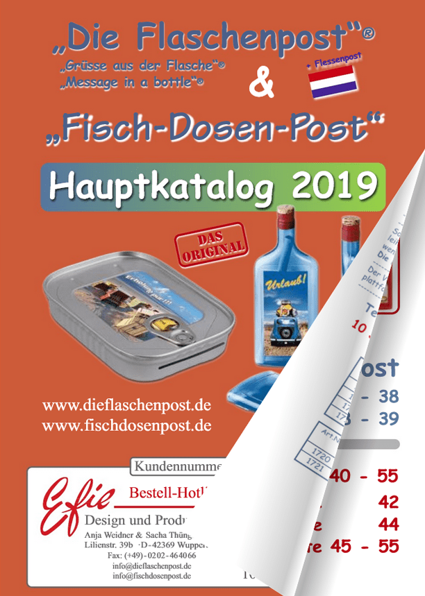 Die Flaschenpost ® – Das Original – Ohne Umschlag direkt in die Post
